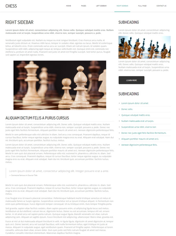 Chess HTML Template - Chess - Website Templates - DreamTemplate